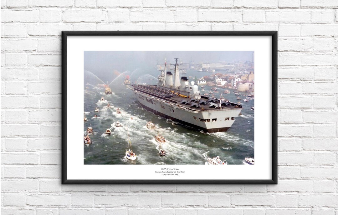 HMS Invincible Commemorative Framed Print - Etsy