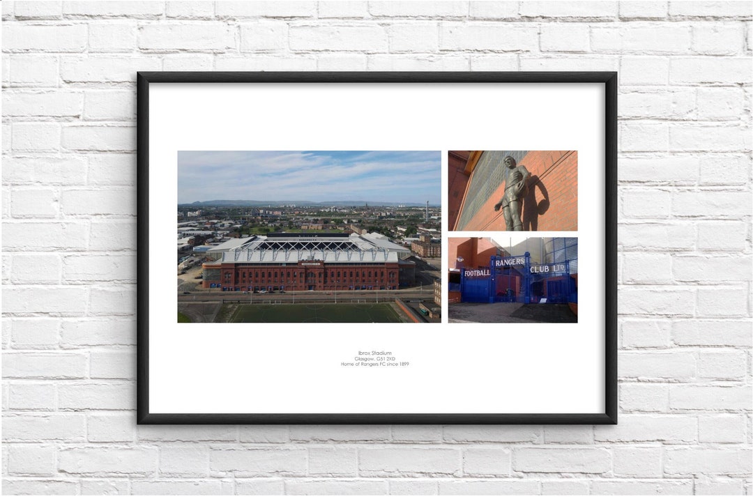 Ibrox Stadium Triple Panel Commemorative Framed Print - Etsy UK