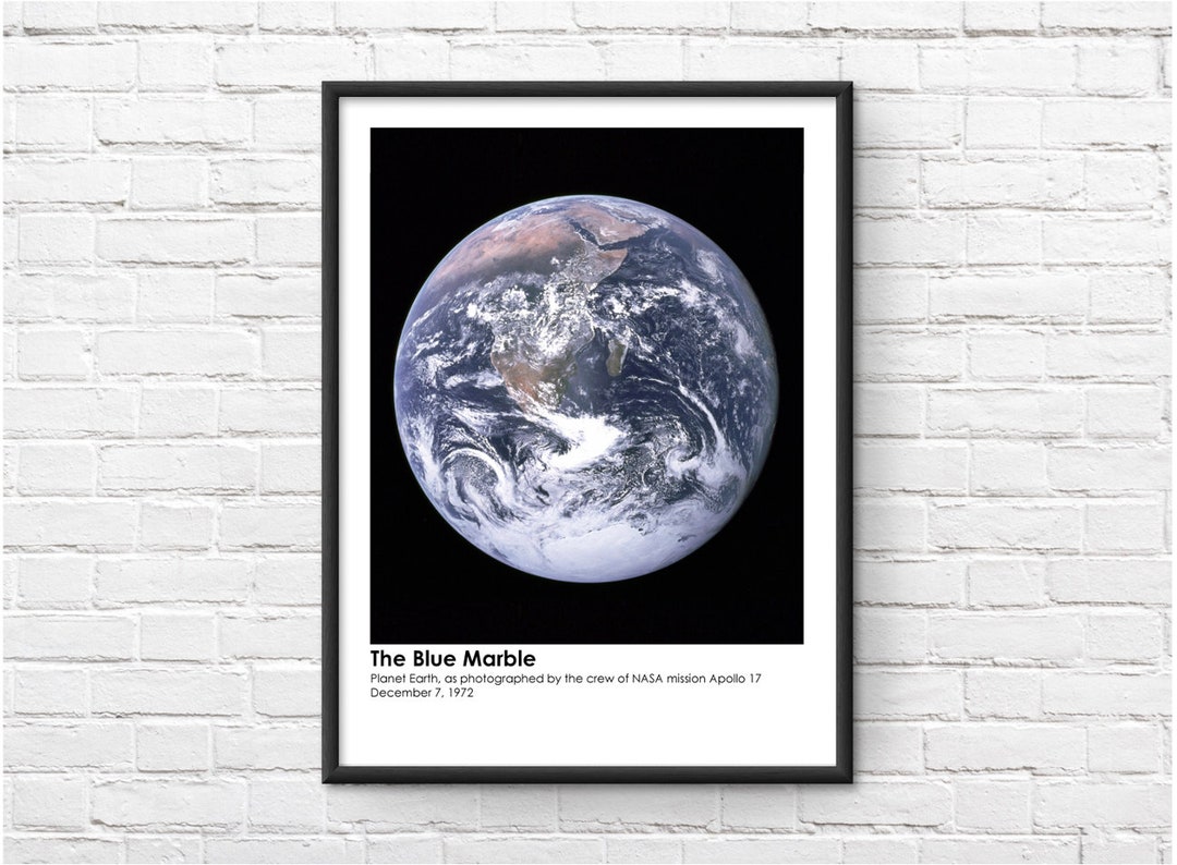 Blue Marble Apollo 17 Commemorative Framed Print - Etsy