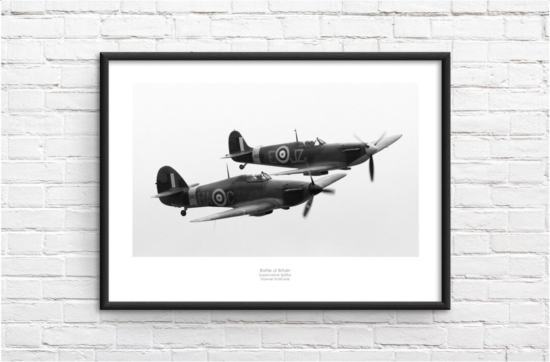 Supermarine Spitfire & Hawker Hurricane Commemorative Framed Print - Etsy