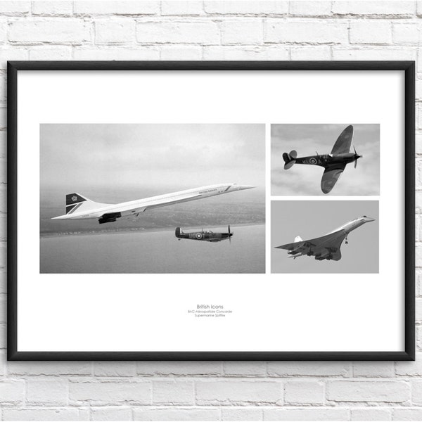 Concorde and Spitfire - Etsy