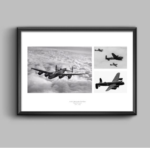 Lancaster Bomber Treble Commemorative Framed Print - Etsy