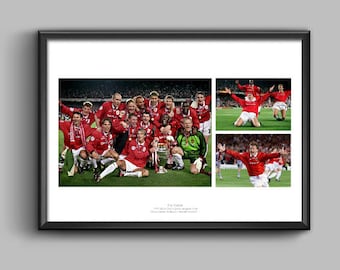 Manchester United Treble - Etsy