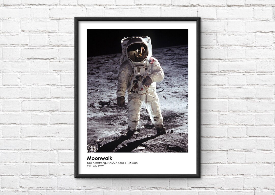 Moonwalk Apollo 11 Commemorative Framed Print - Etsy