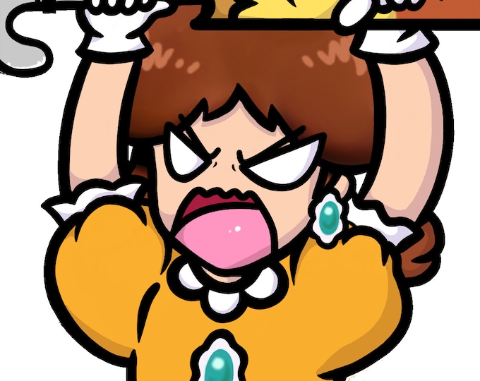 Princess Daisy Angry Emote - Etsy