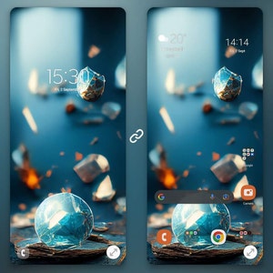 Shattered Orb Phone Wallpaper Set - for Iphone, Samsung, Android Ios - Etsy