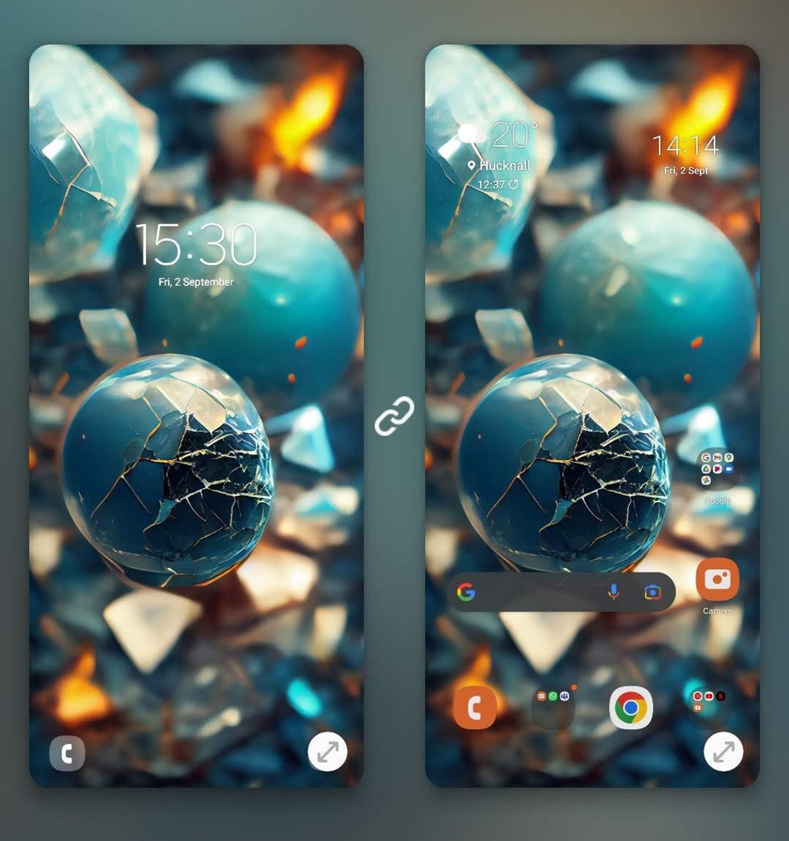 Shattered Orb Phone Wallpaper Set - for Iphone, Samsung, Android Ios - Etsy