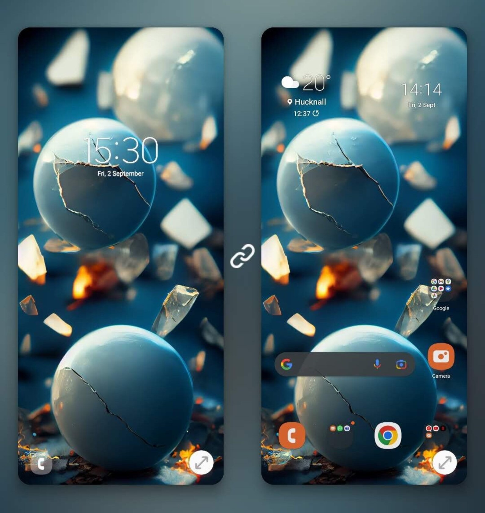 Shattered Orb Phone Wallpaper Set - for Iphone, Samsung, Android Ios - Etsy