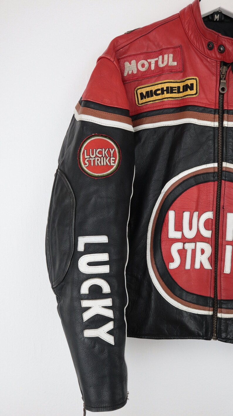 SUPERRARE 80s RACING JACKET lucky Strike - Etsy