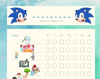 Sonic Chore Chart - Etsy
