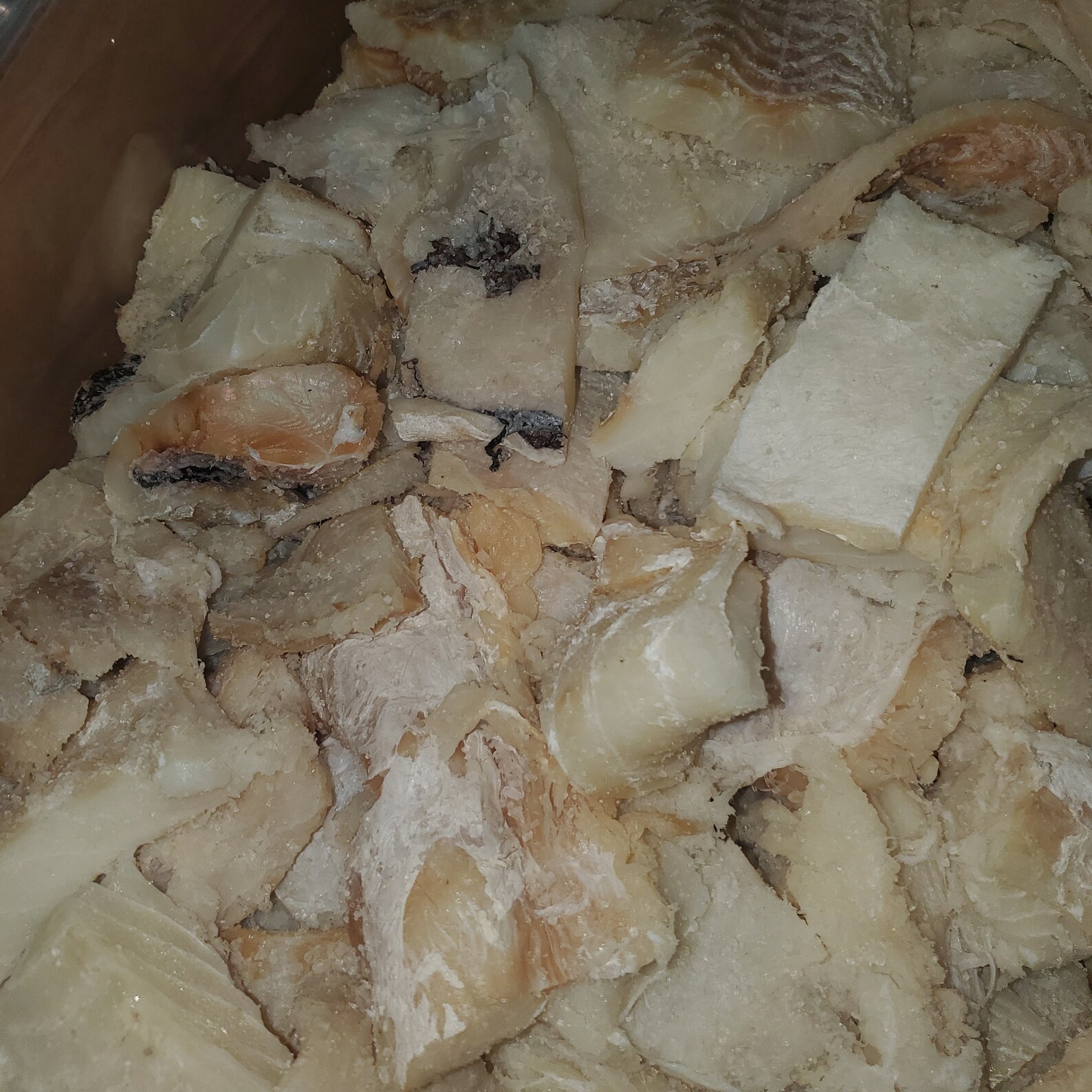 Salted Boned/ Semiboneless Cod Fish Chunks 2lb+ to 40lb/ Buy 8lb+ Get ...