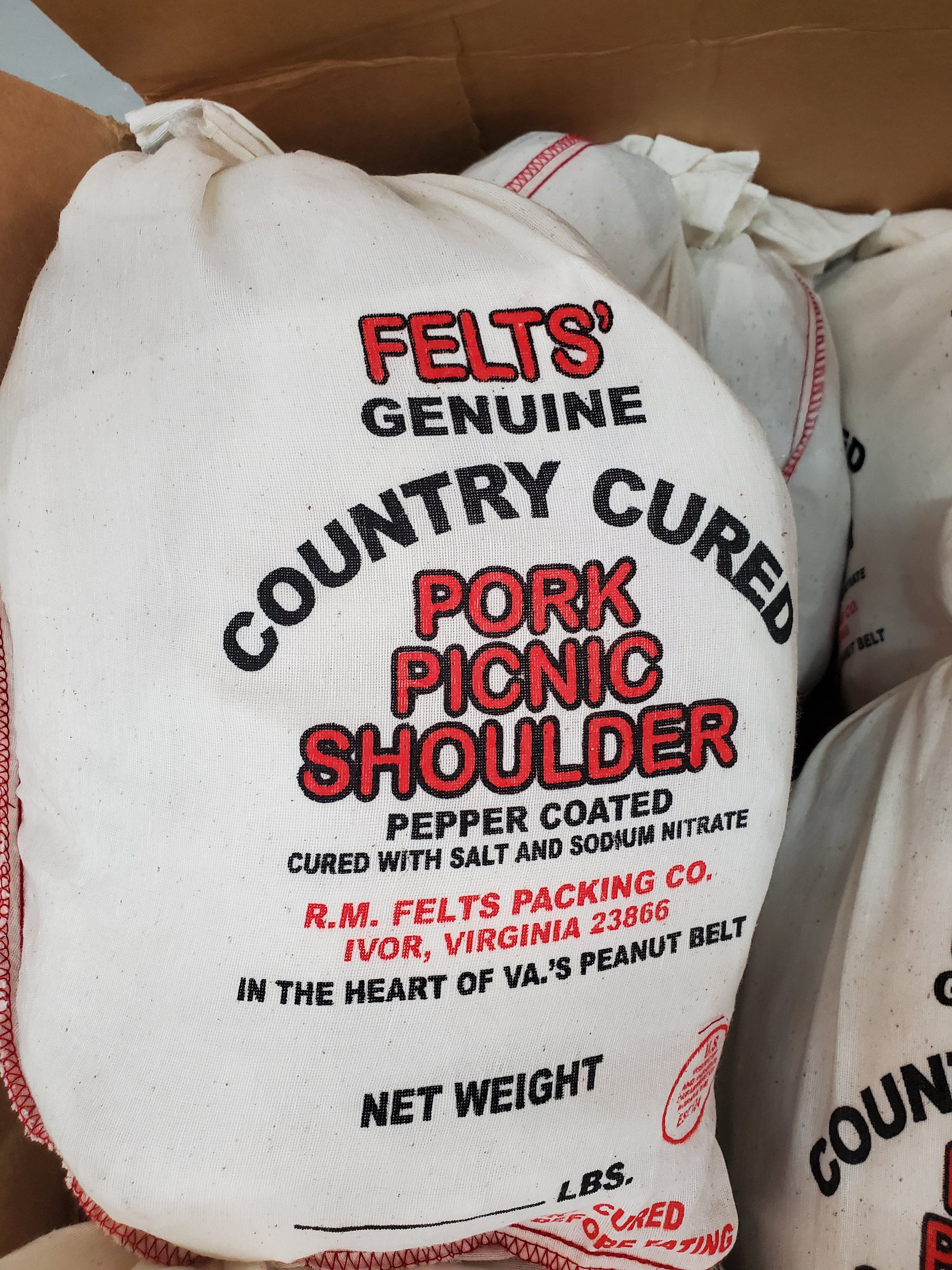 Pork Picnic Shoulder Country Cured Felt's Genuine Hams 6 Lb and up Buy ...