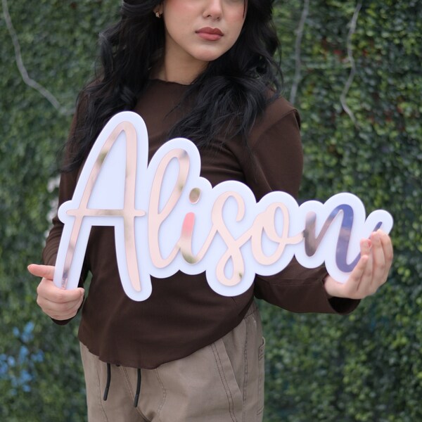 Acrylic Names Wall Signs - Etsy UK