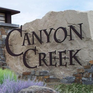 Floating Metal Rock Signs : Custom Business Logo, Large Raised Letters ...