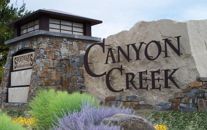Floating Metal Rock Signs : Custom Business Logo, Large Raised Letters ...