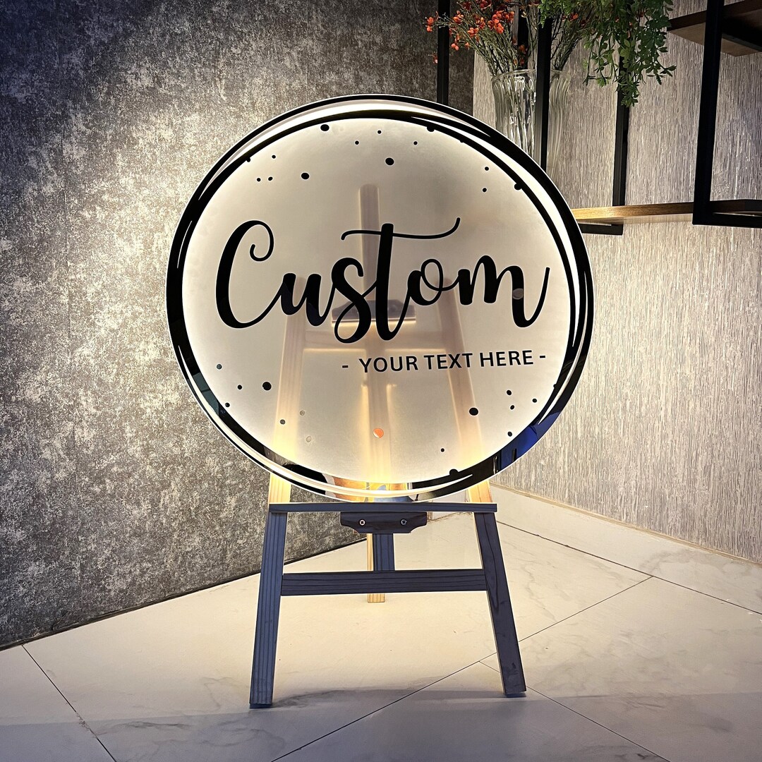 Custom Neon Backlit Sign Wedding Sign Wall Decor Personlized Gifts Wall ...