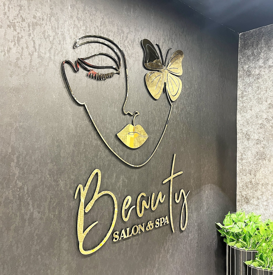 Custom Acrylic Sign Salon Sign Logo Design Custom Acrylic Laser Cut ...
