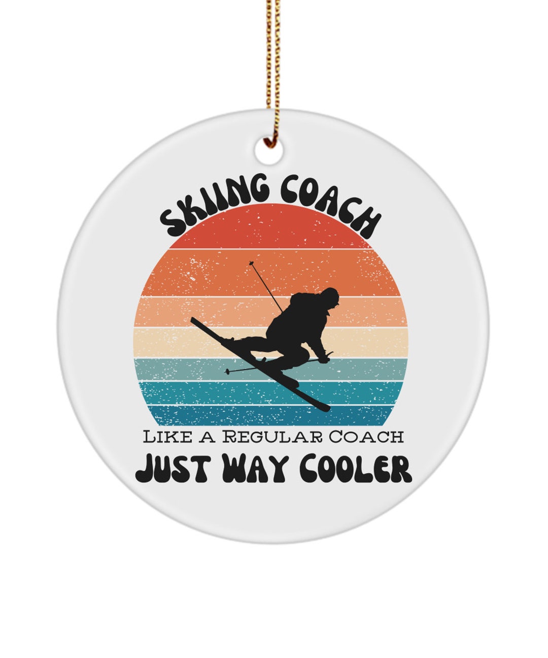 Ski Coach Ceramic Ornament – Appreciation Gift - Etsy
