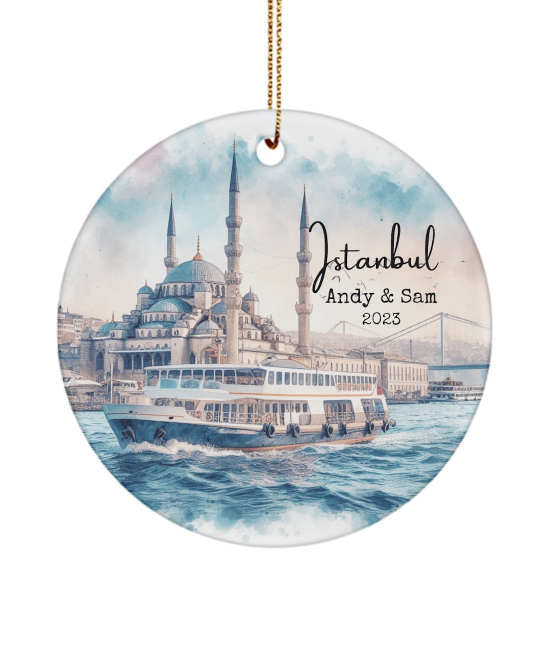 Istanbul Turkey Ornament - Istanbul Holiday Keepsake - Turkish Holiday ...