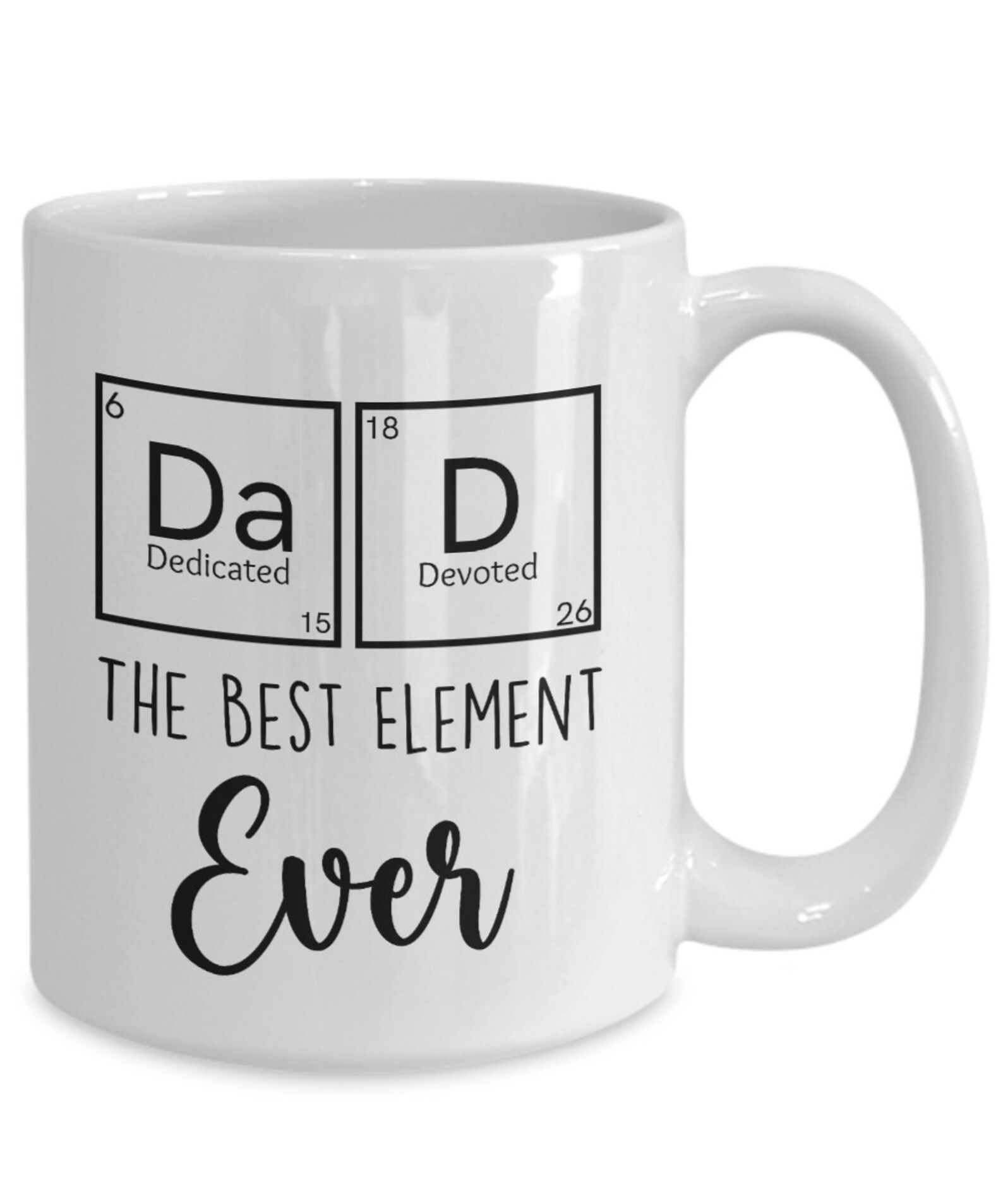 Periodic Table Chemical Elements Dad Coffee Mug - Science Dad Gift Cup ...