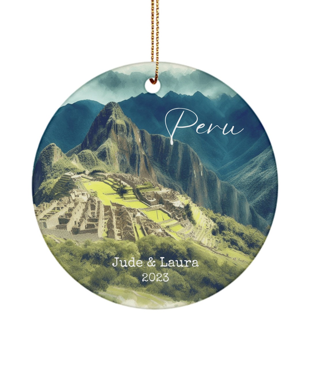 Personalized Machu Picchu Ornament – Custom Peruvian Gift - Etsy