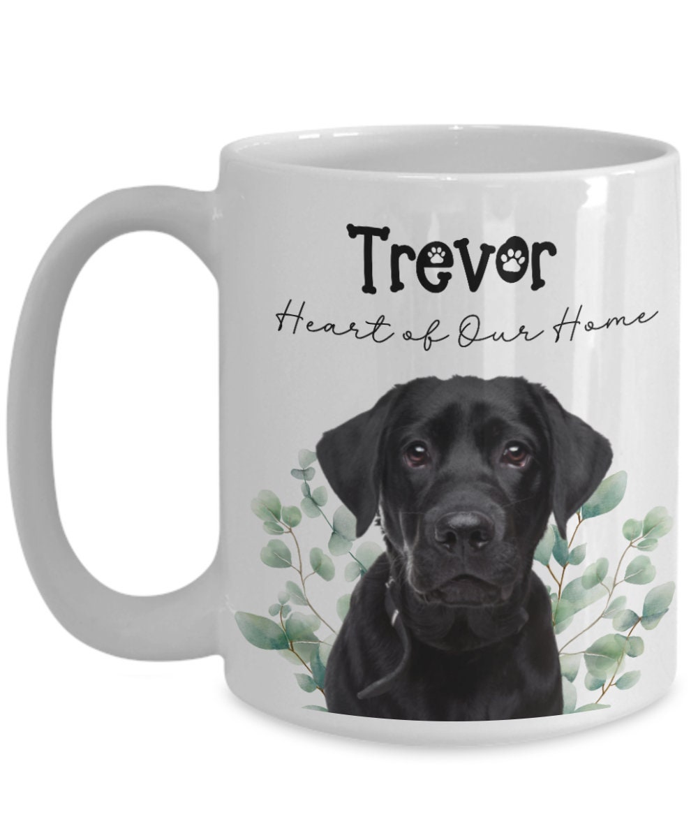 Personalized Black Labrador Coffee Mug, Black Labrador Mug, Black ...