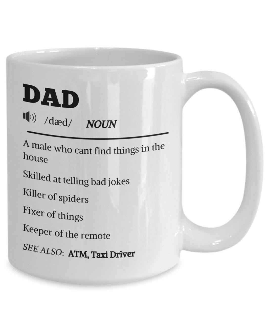 Funny Dad Definition Mug - Fun Gift for Dad - Best Gifts for Dad ...