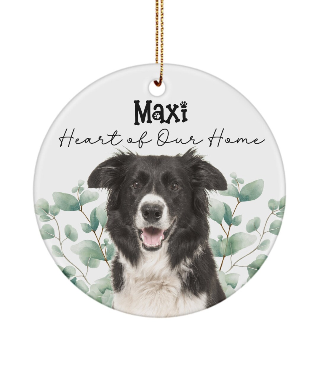 Personalized Border Collie Ornament - Border Collie Ornament - Border ...