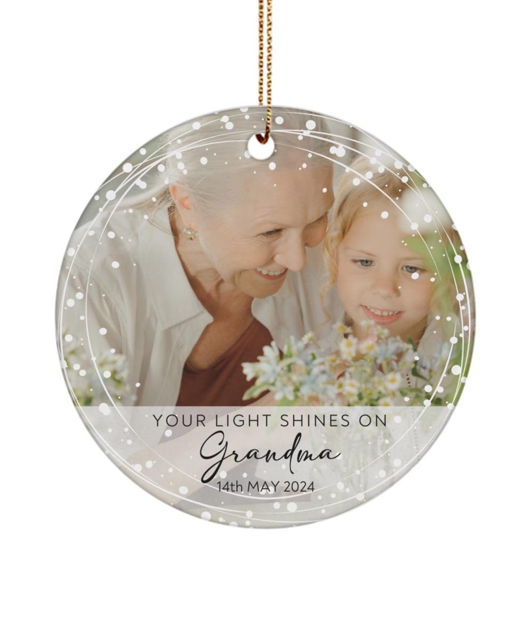 Personalized in Loving Memory Photo Ornament - Bereavement Keepsake ...