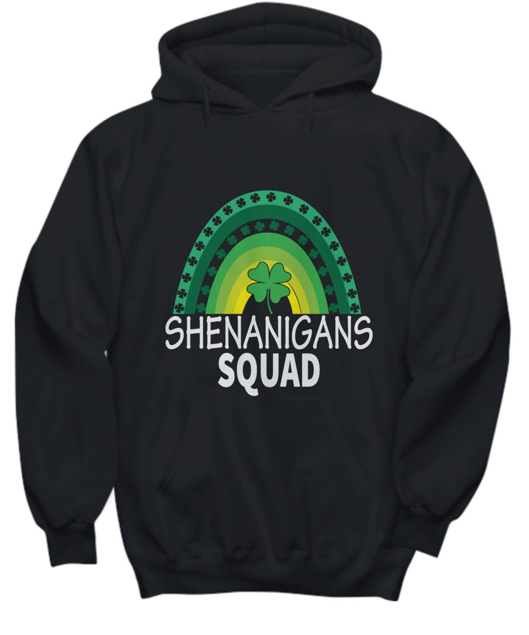 Irish Shenanigans Squad Black Hoodie St Patrick's Day Sweatshirt for ...