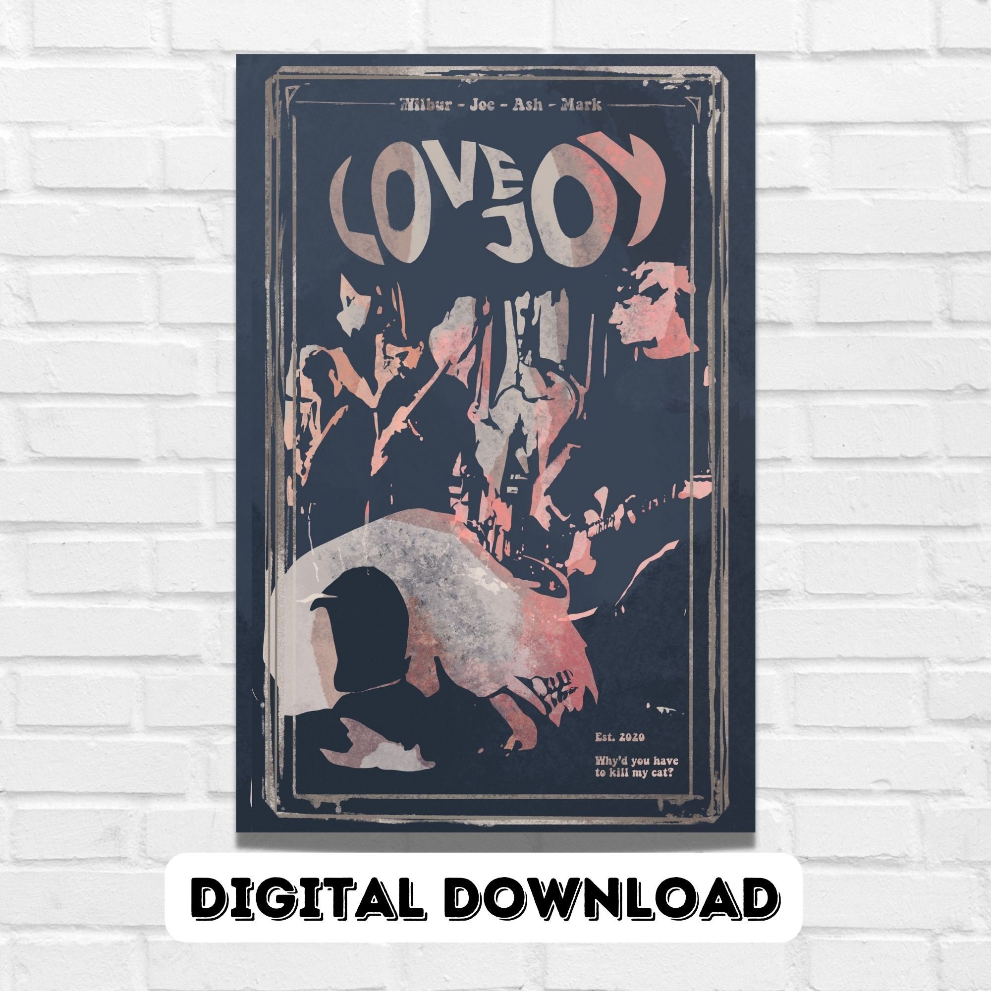 Lovejoy Poster Lovejoy Vintage Grunge Lovejoy Wall Art - Etsy
