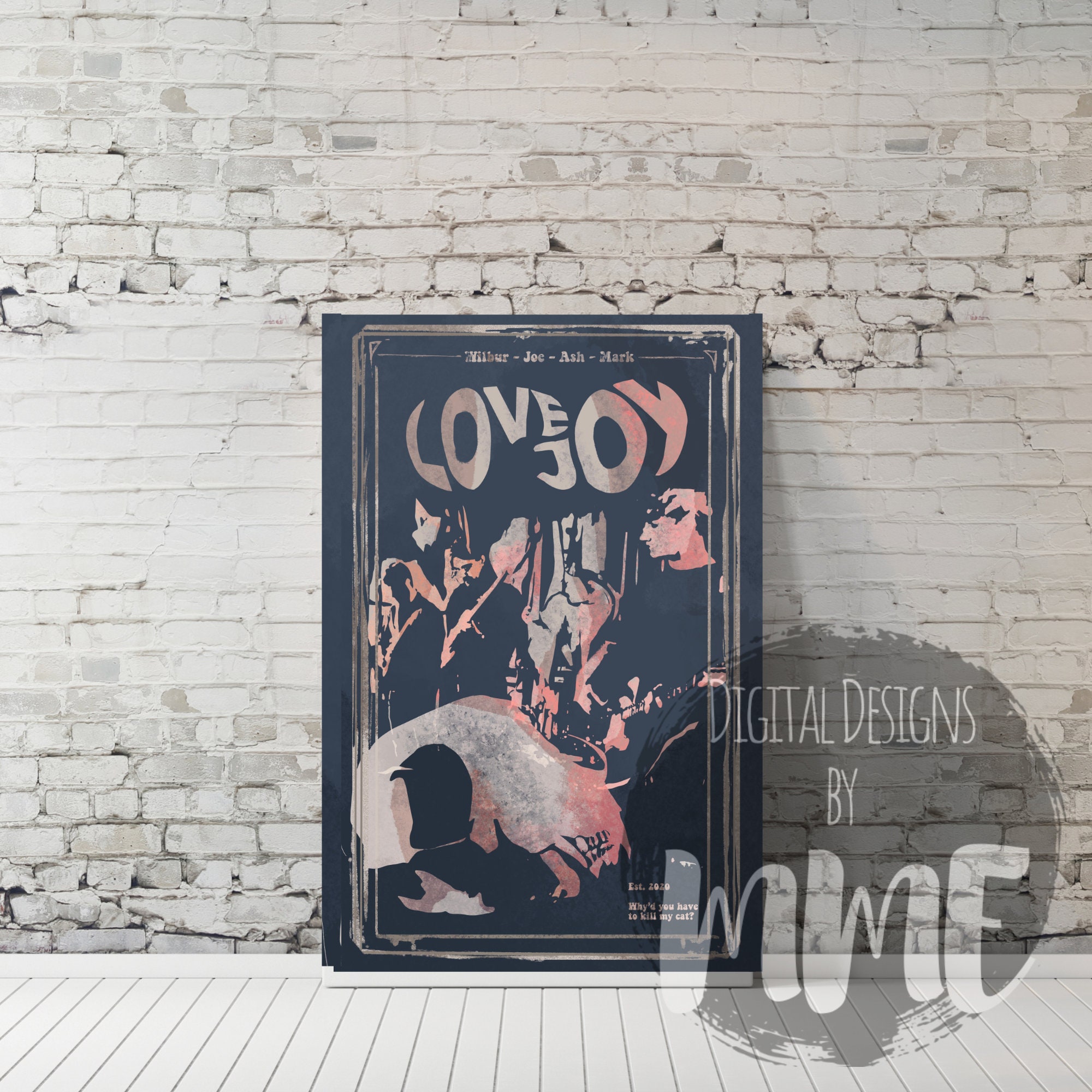 Lovejoy Poster, Lovejoy Vintage Grunge, Lovejoy Wall Art, Lovejoy ...