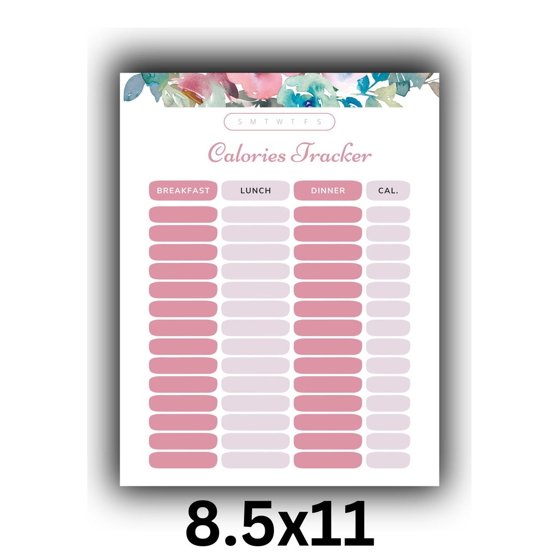 Calorie Tracker Printable, Calorie Tracker/calorie Chart, Calorie ...