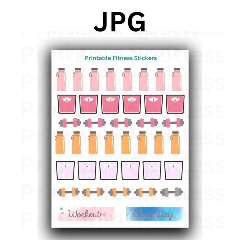 Planner Printable Sticker Journaling Stickers Printable Fitness ...