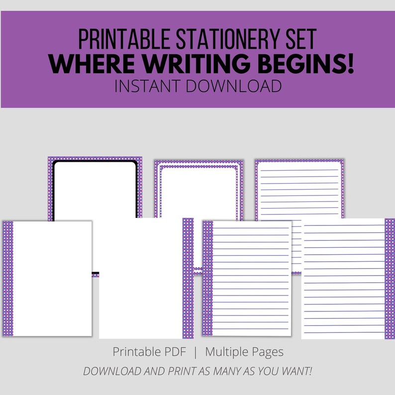 Note-taking Templates Printable Paper Note-taking Journal Blank Lined ...