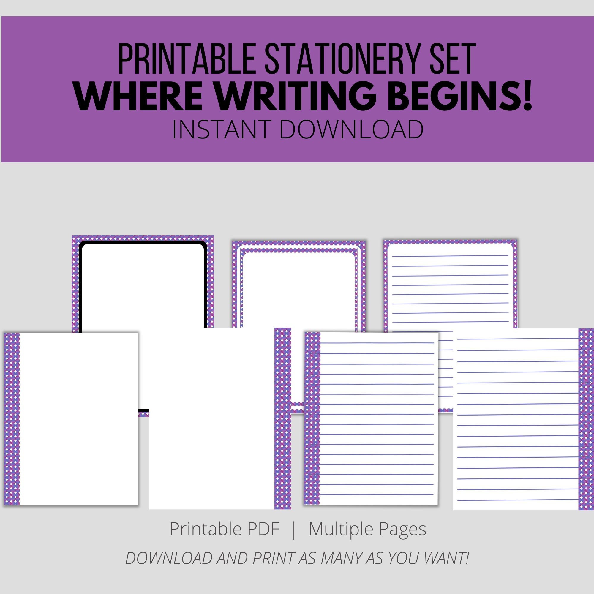 Note-taking Templates Printable Paper Note-taking Journal Blank Lined ...