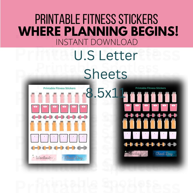 Planner Printable Sticker Journaling Stickers Printable Fitness ...