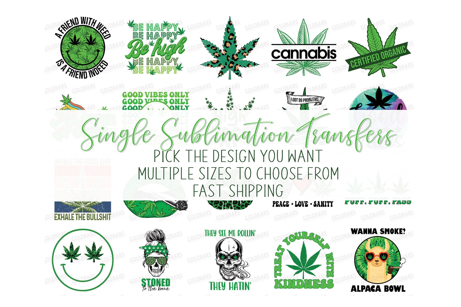Marijuana Sublimation Prints for You to Press. Cannabis, 420 Designs ...