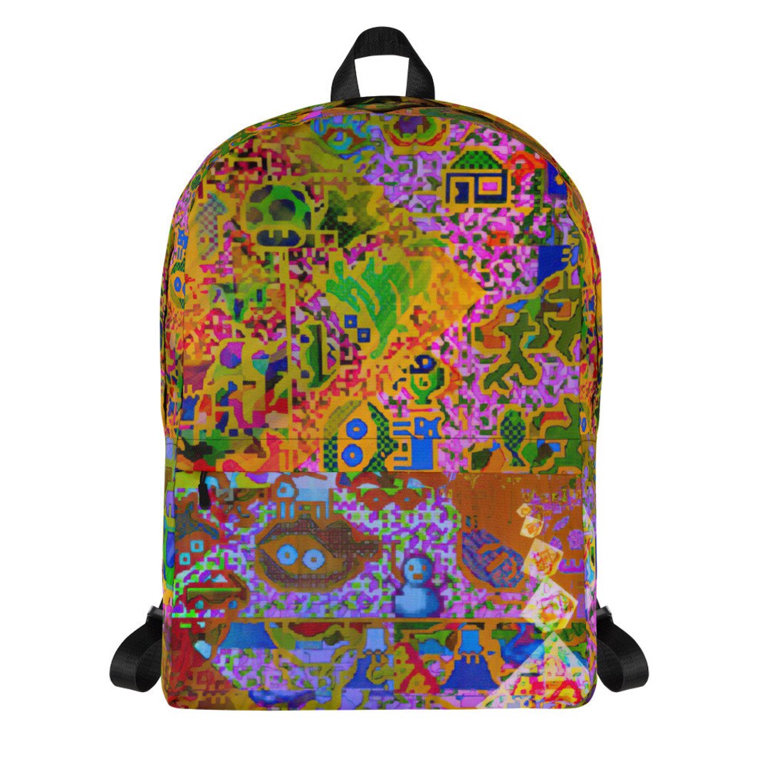 Trippy 8-bit Nintendo Art Backpack - Etsy