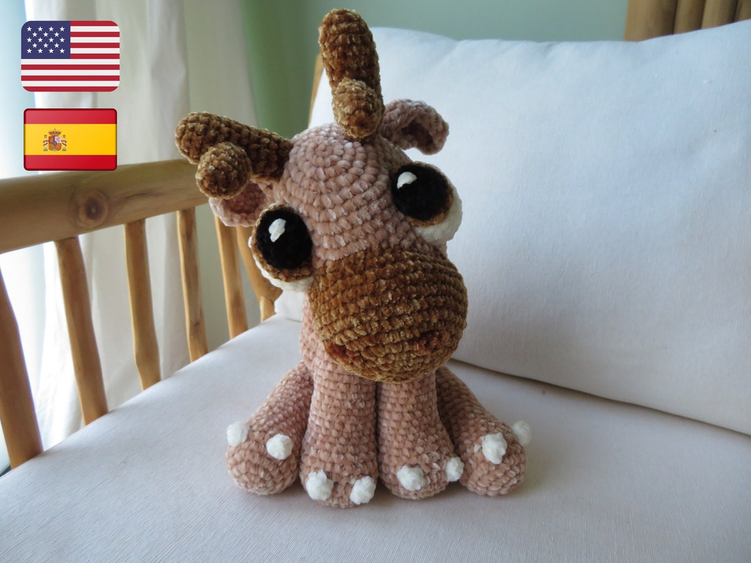 Patrón Reno Crochet, Reno Peluche, Patrón Reno Navidad, Patrón Reno ...