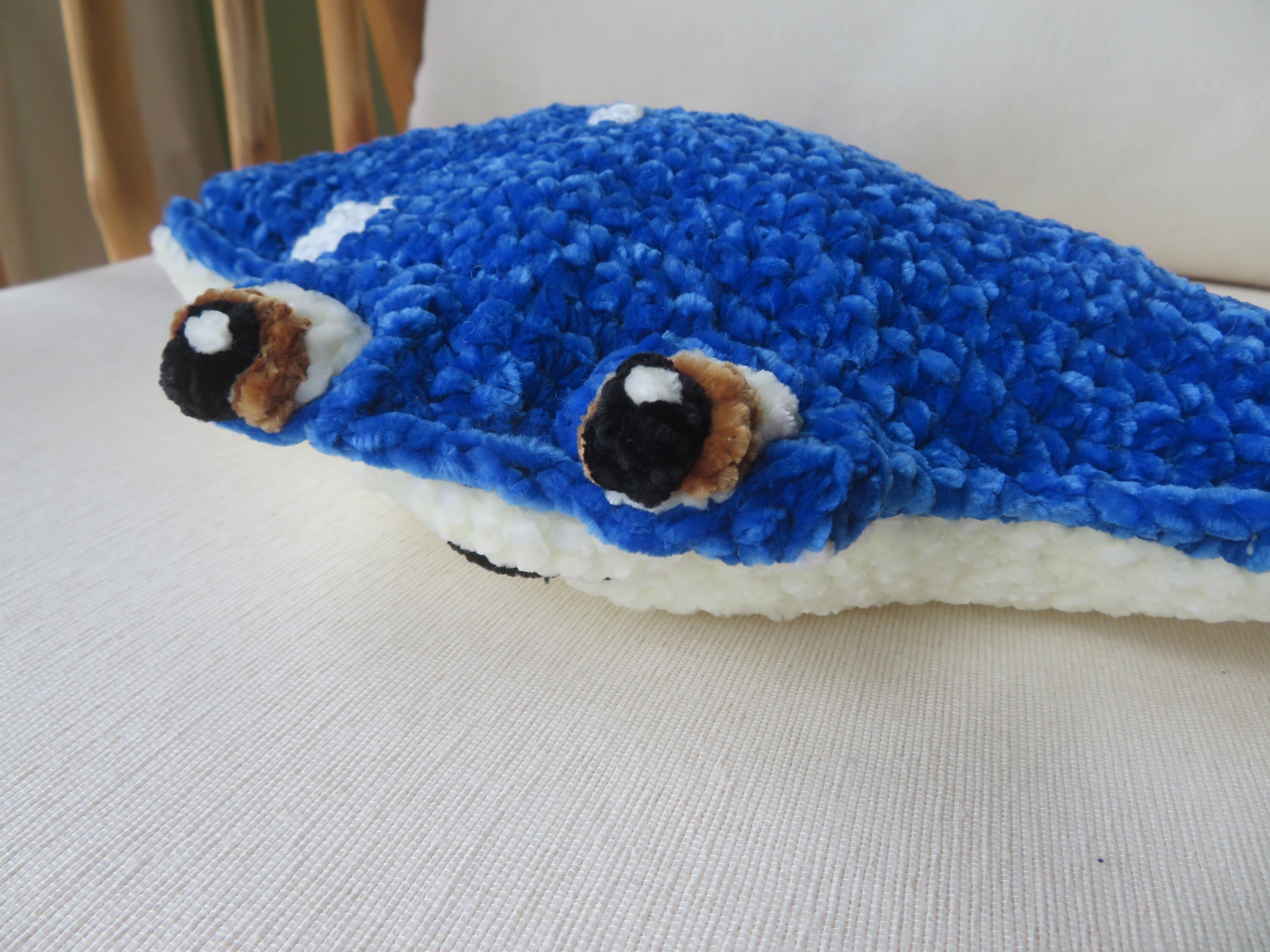 Patrón Mantarraya Crochet, Mantarraya Luminiscente, Mantaray Toy ...