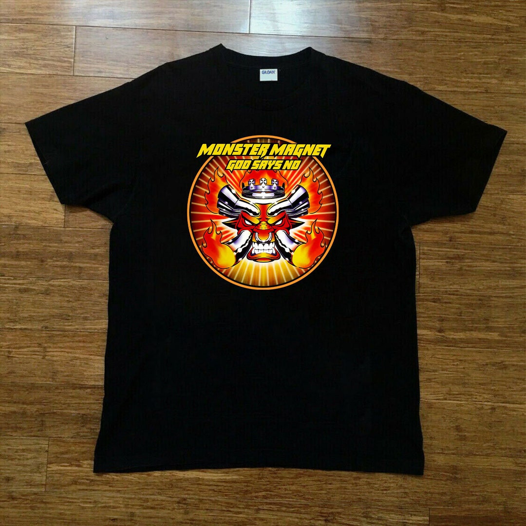 MONSTER MAGNET Heavy Metal Band God Says No Logo Black Tshirt ...