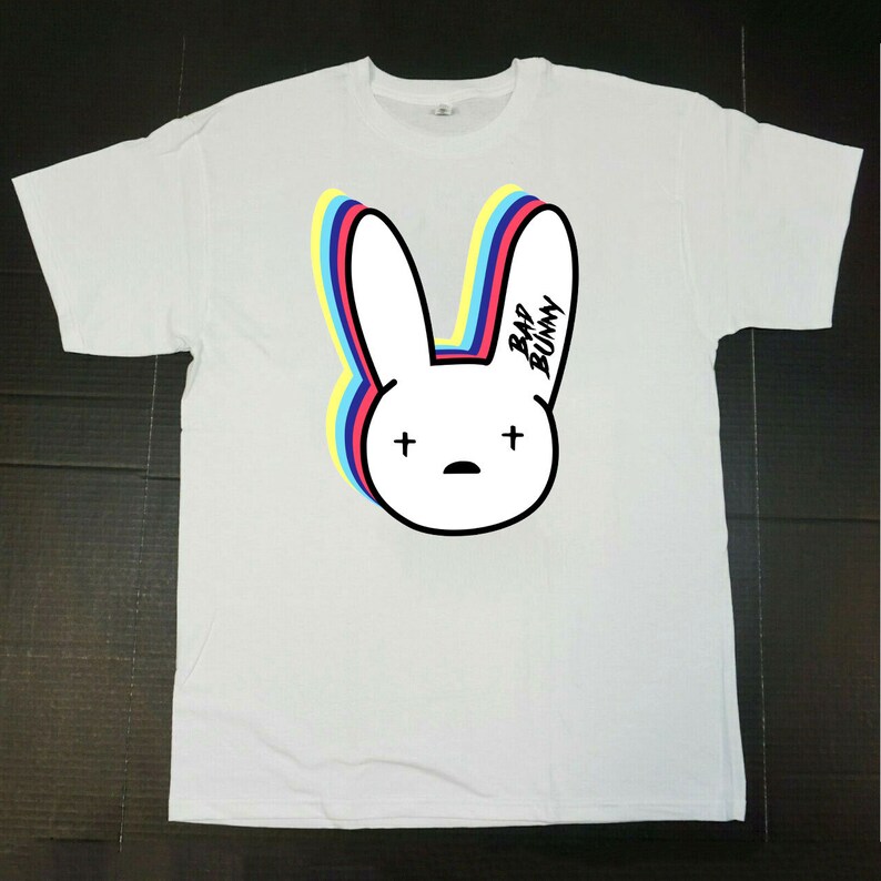 Bad Bunny Log Bad Bunny Album Rapper Merch White Tshirt Sweatshirt ...