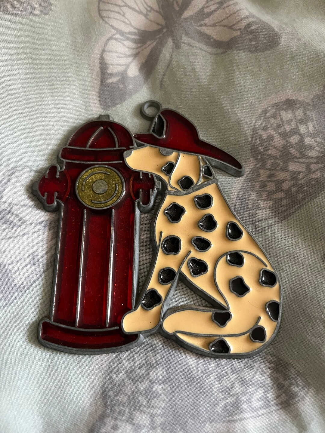 Fire Hydrant Dalmatian Dog Suncatcher NOS Firefighter - Etsy