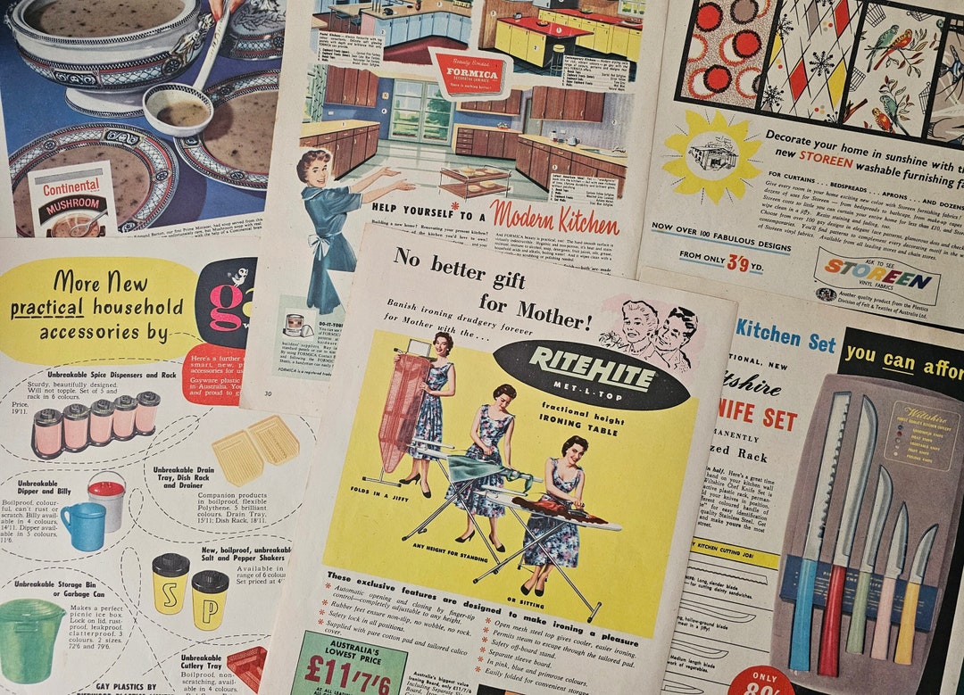 Six 1959 Magazine Advertisements. Original Vintage 1950s Lifestyle Food ...