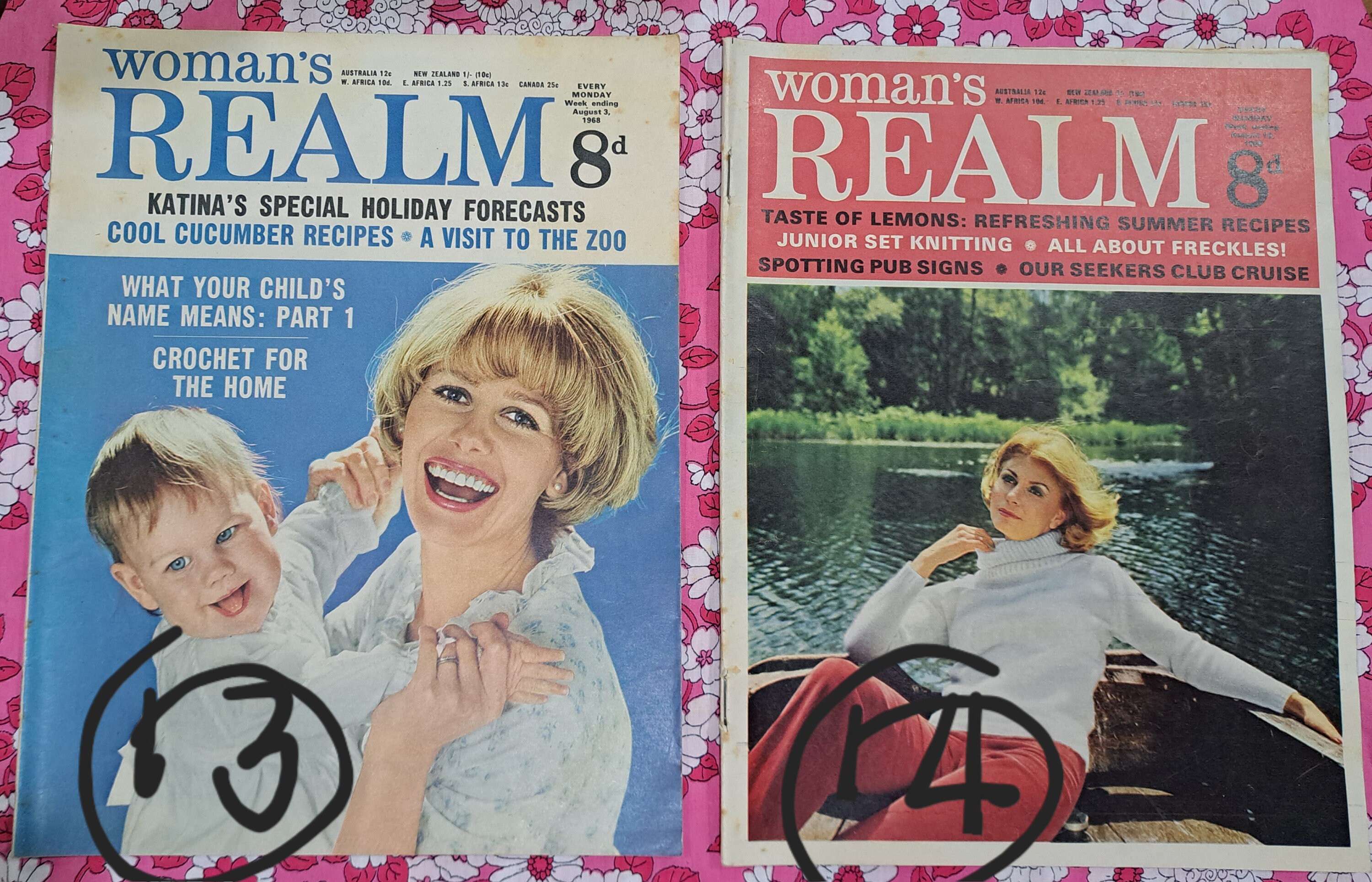 Vintage 1960s Magazines, Woman's Realm. Original Ladies Magazines 60s ...