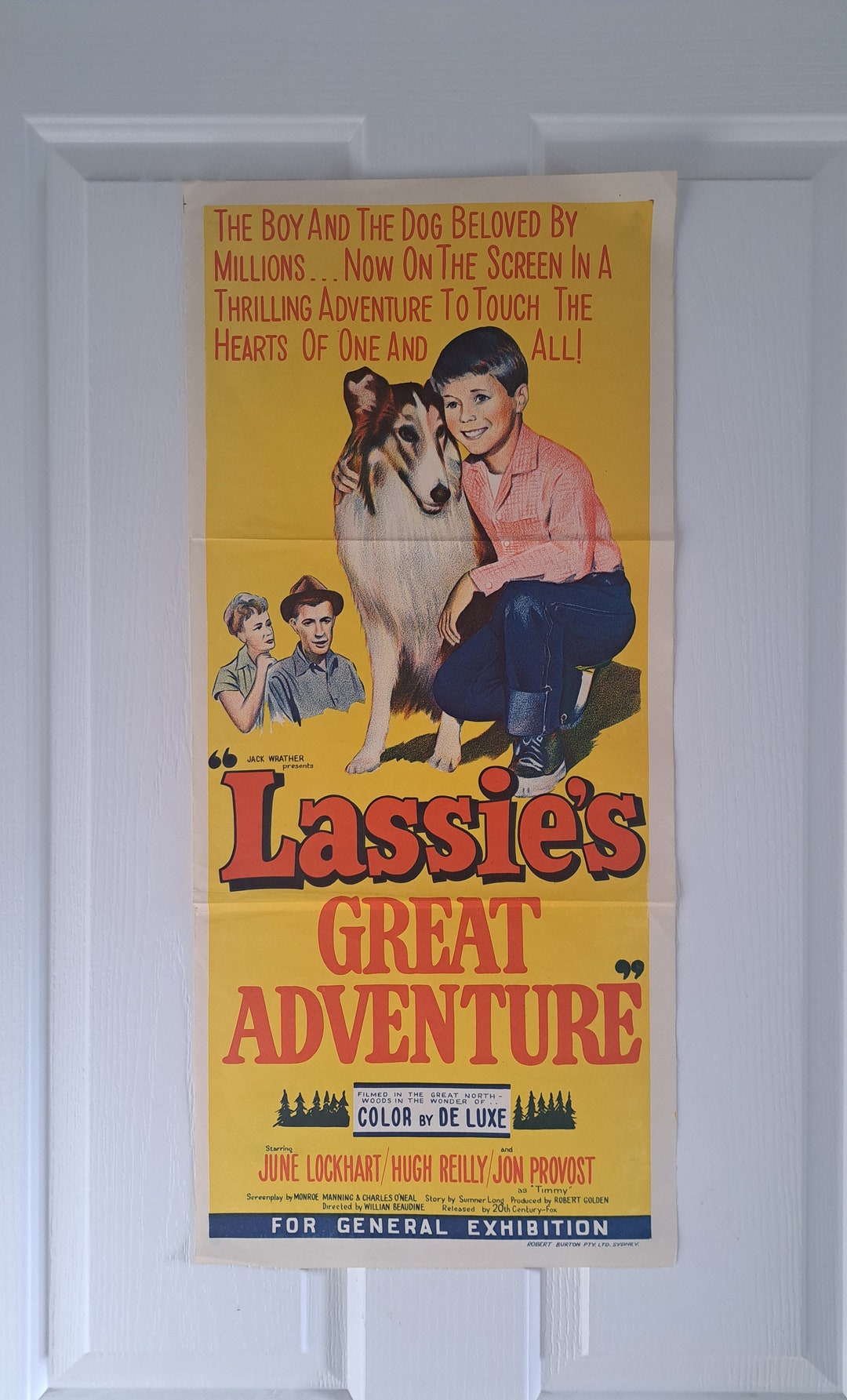 Vintage 1968 Lassie Movie Poster. Original Lassies Great Adventure ...