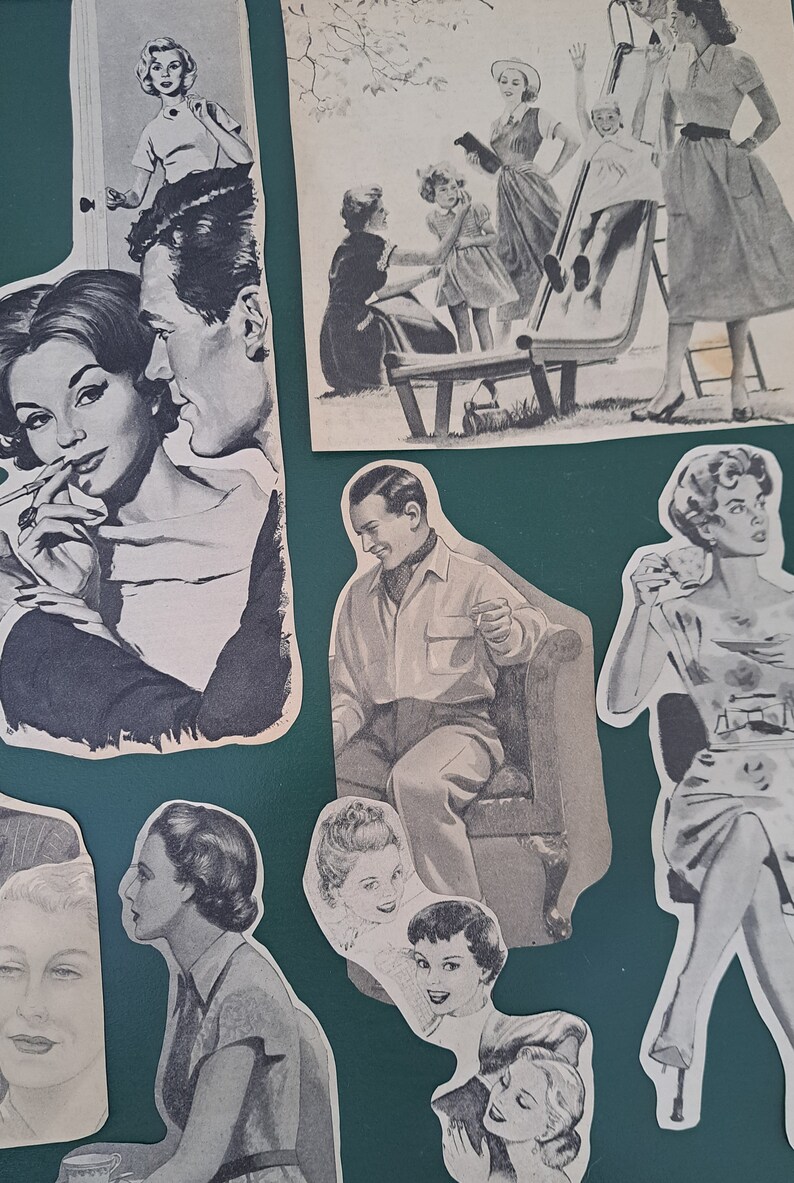25 Pieces Original 1950s Magazine Story Illustrations. Retro Magazine ...
