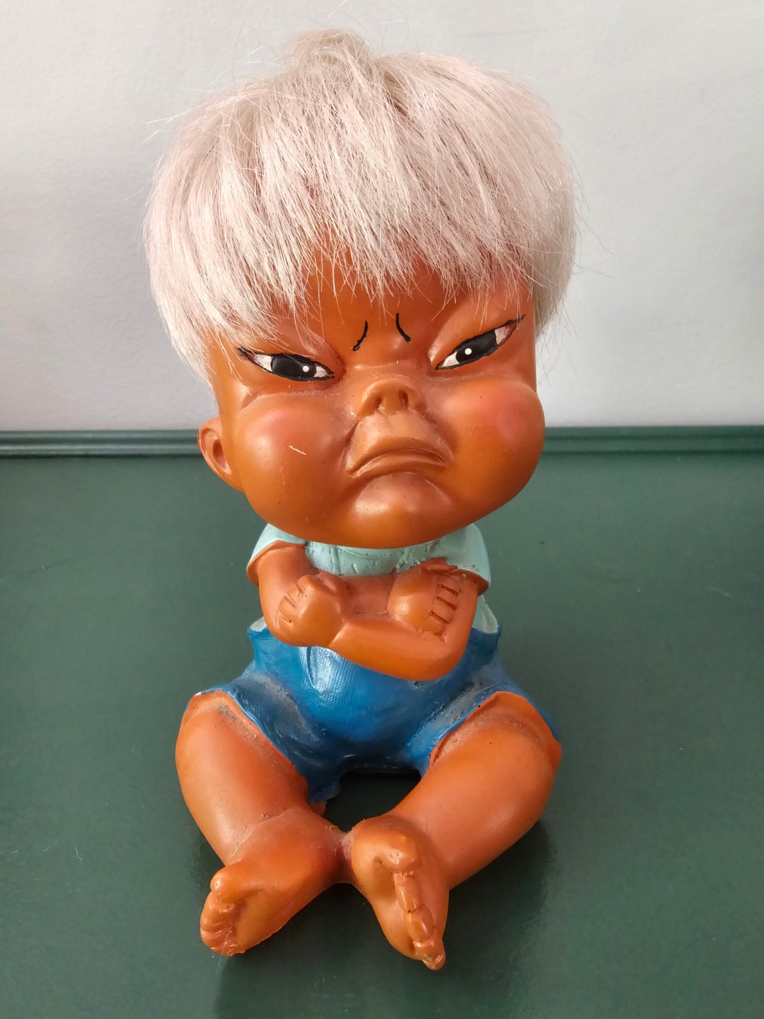 Vintage Plastic Boy Money Box. 1960s Retro Kids Money Box. Iwai ...