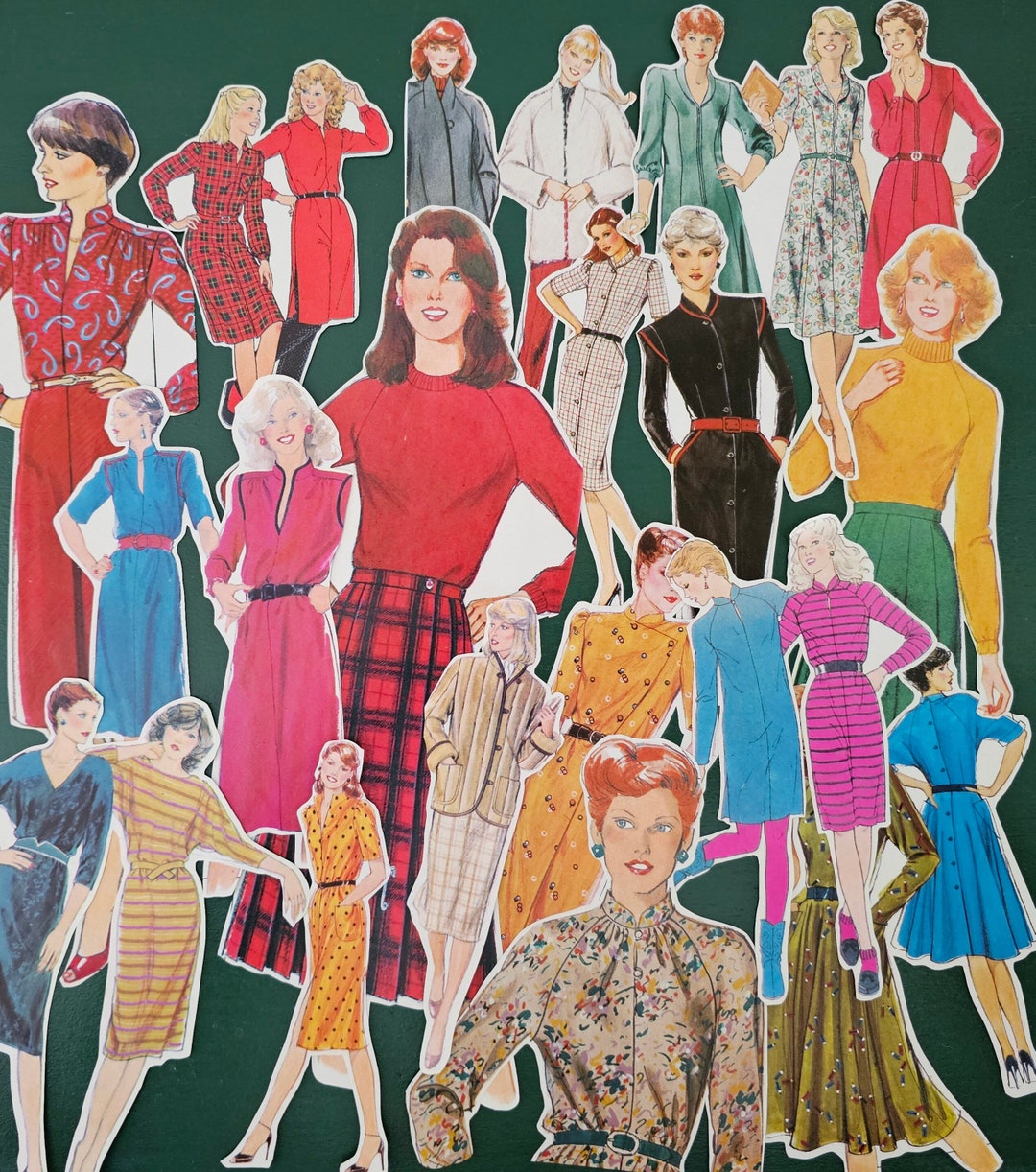 24 Ladies, 1980's Original Pattern Book Fashion Diecuts. Vintage 80s ...